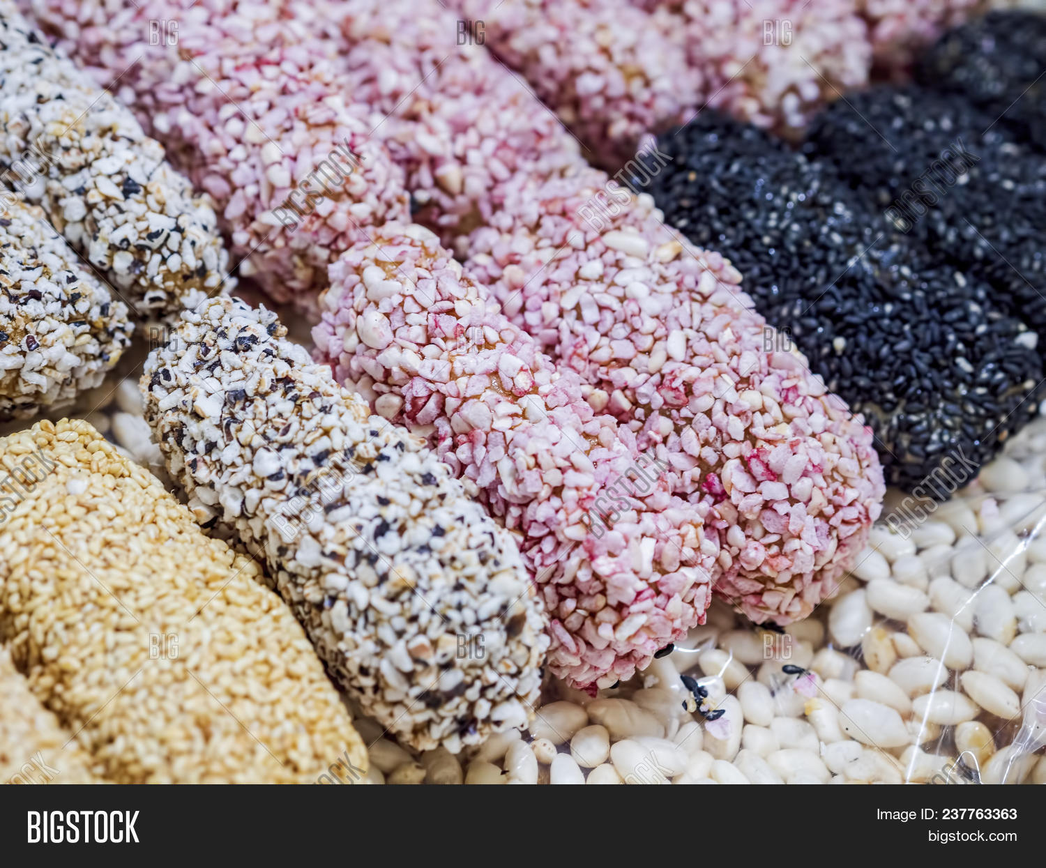 Yukwa; Traditonal Korean Puffed Rice Snacks. These Are Popular Waxy ...