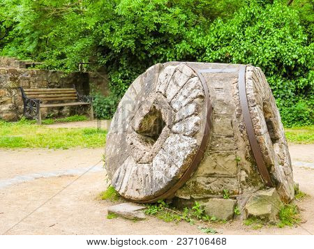 Old Millstone In The Dean Village, Is A Former Medieval Village Was The ...