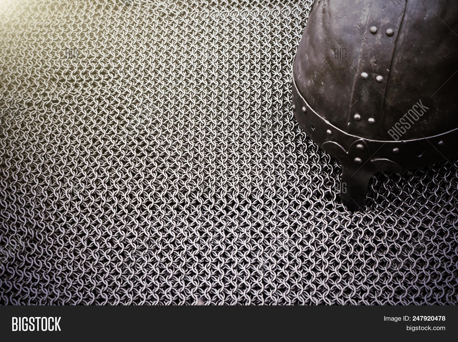 Medieval Knight's Armor Mail Frame. Texture Of Chainmail Of A Medieval Armor Knight, Pattern ...