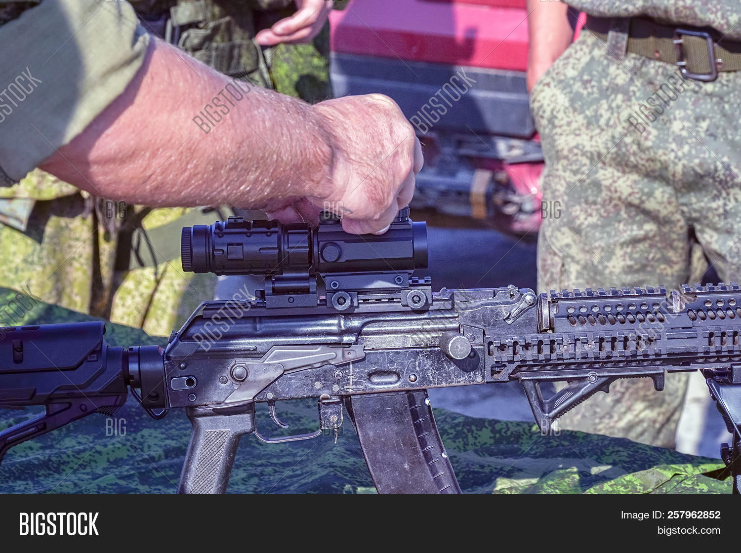 The Upgraded Kalashnikov Ak47 Assault Rifle With Tactical Accessories ...