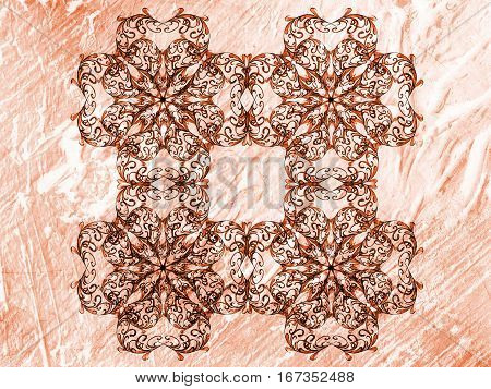 Floral Style Smoke Brown Line Ornament Background, Flower Abstract ...