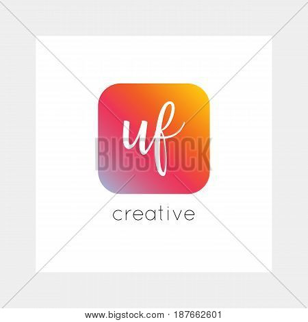 Uf Logo, Vector. Useful As Branding, App Icon, Alphabet Combination ...