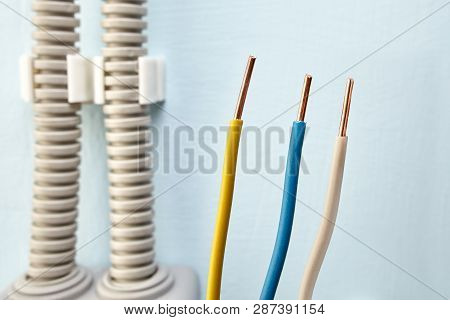 Installing Surface Mounted Wiring For New Junction Box For Electrical ...