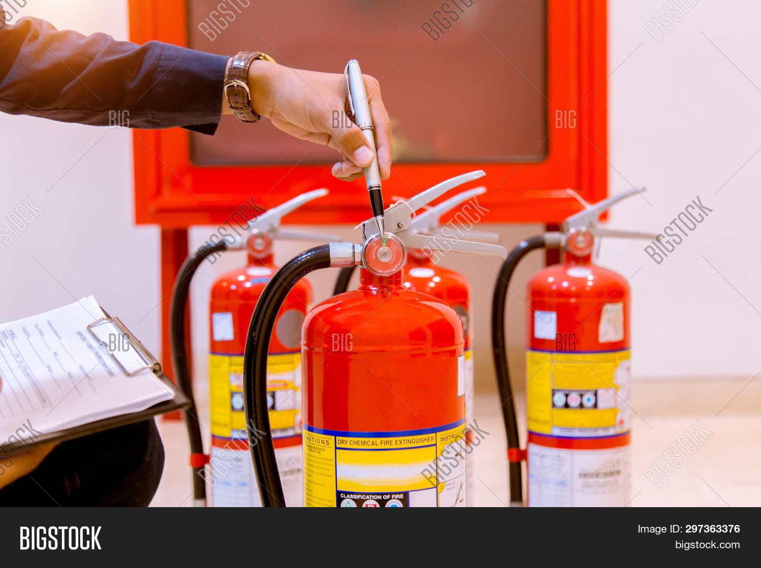 Engineer Checking Industrial Fire Control System,fire Alarm Controller ...