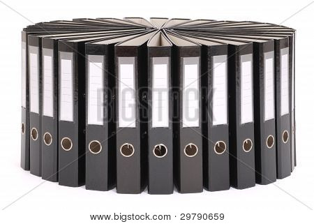 The Big Black Folders Located On A Circle image & stock photo. 29790659