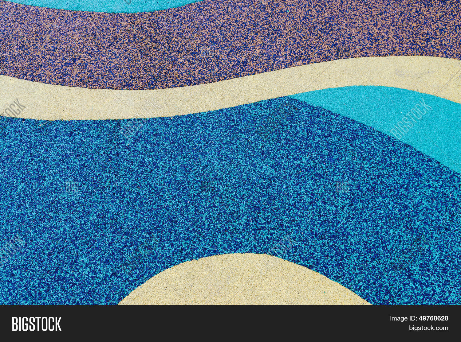 Texture Of Color Rubber Floor On Playground. ( Ethylene Propylene Diene ...
