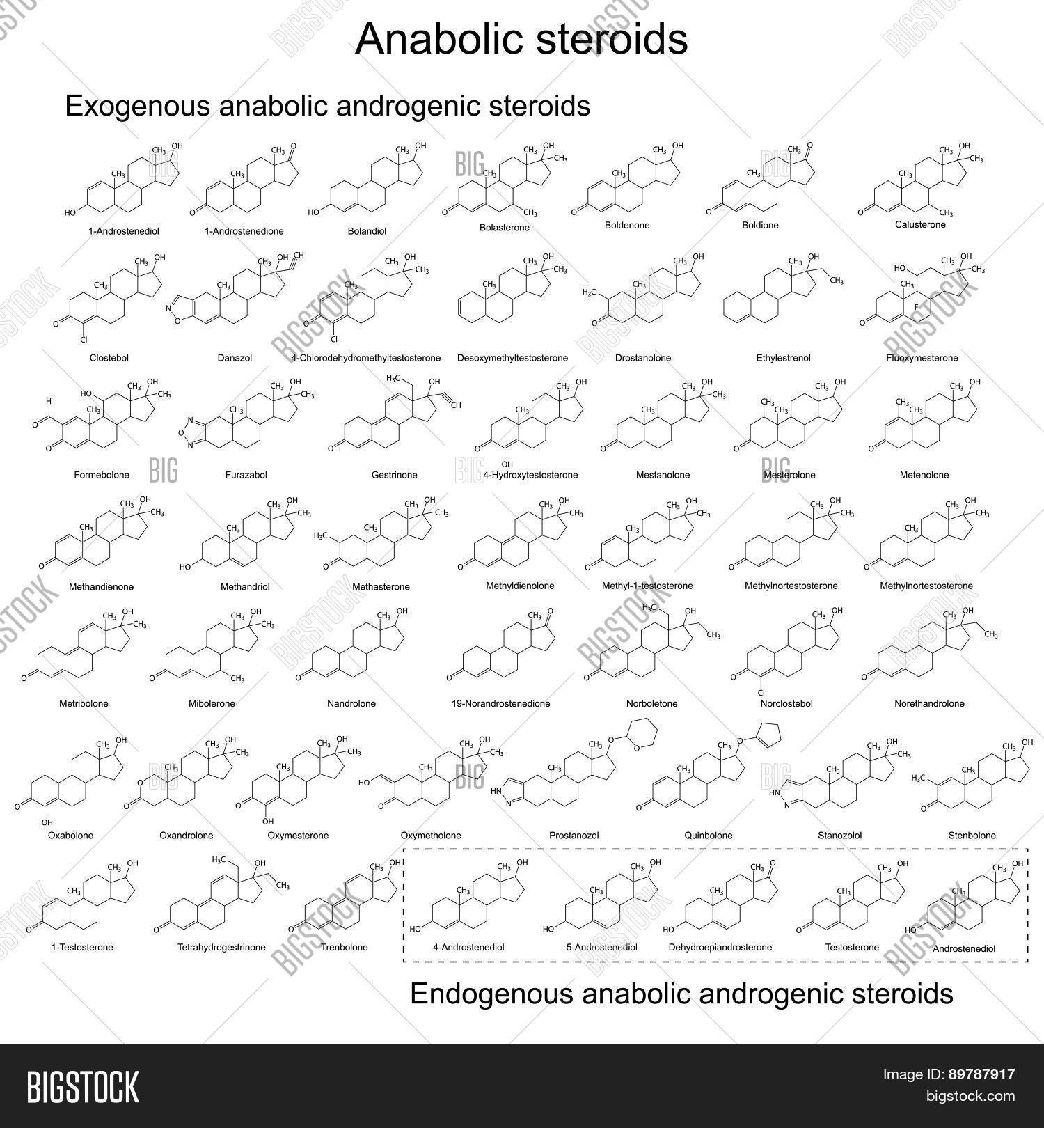 Structural Formulas Of Anabolic Androgenic Steriods image & stock photo ...