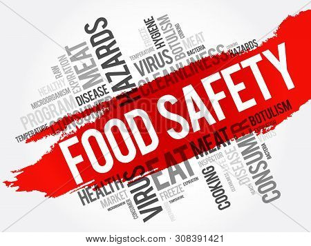 Food Safety Word Cloud Collage, Concept Background - Stock Image ...