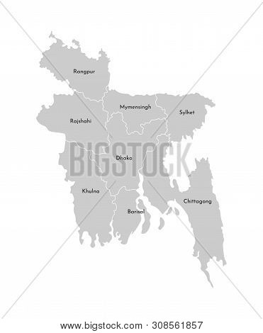 Vector Isolated Illustration Of Simplified Administrative Map Of ...