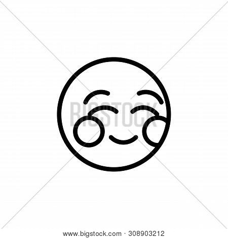Embarrassed Emoji Outline Icon. Signs And Symbols Can Be Used For Web ...