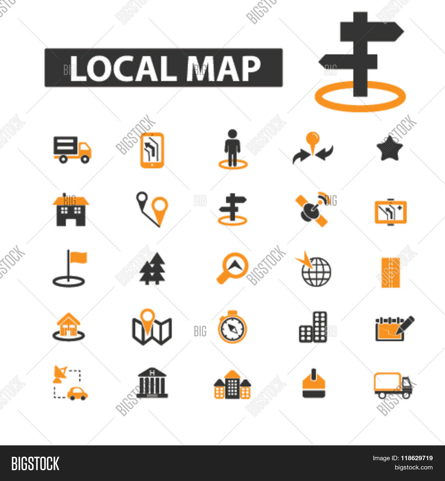 local map icons, local map logo, map icons vector, map flat ...