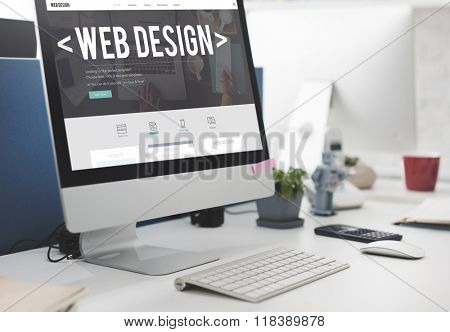 Web Design Layout Blogging Internet Program Concept - Stock Image ...