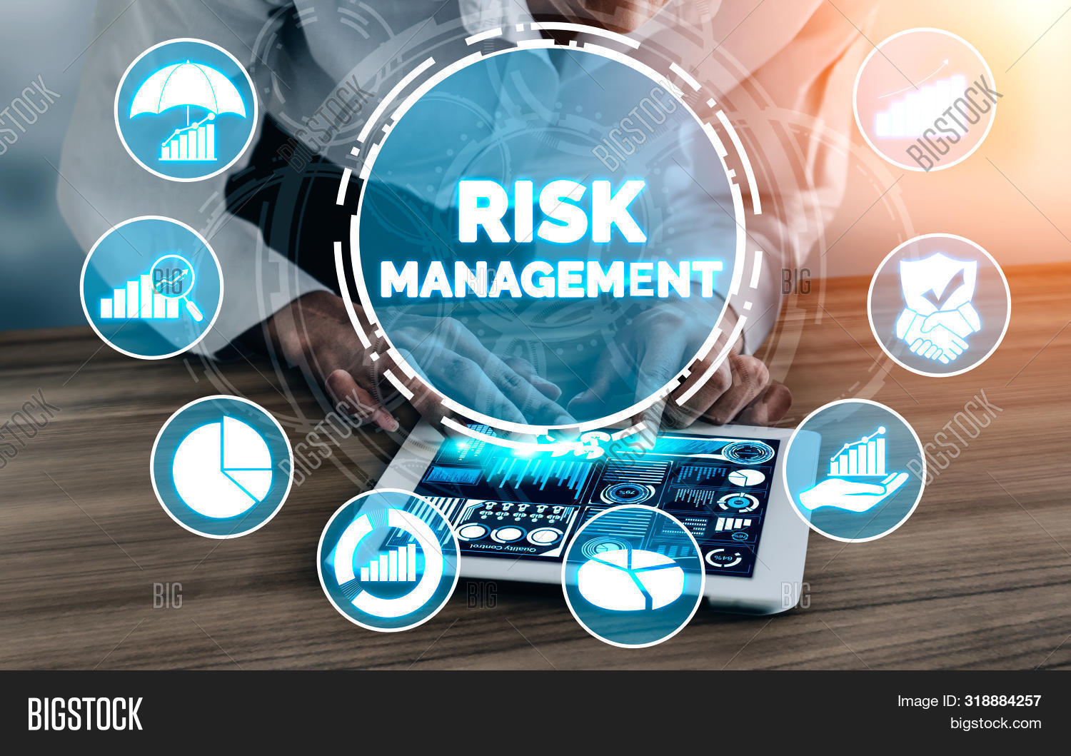Risk Management And Assessment For Business image & stock photo. 318884257