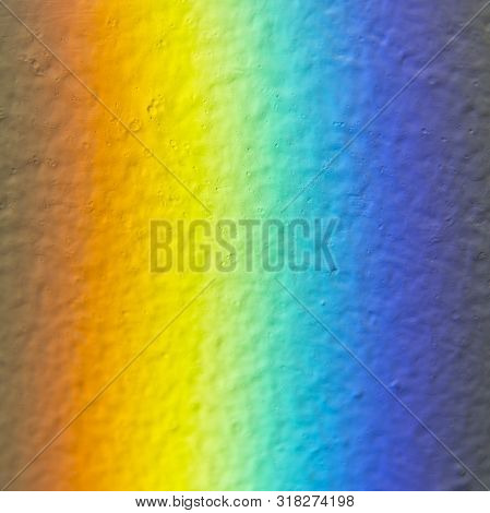 Natural Light Reflection On The Wall. Color Spectrum. Natural Light ...