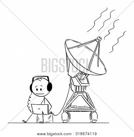 Vector Cartoon Stick Figure Drawing Conceptual Illustration Of Man Or ...