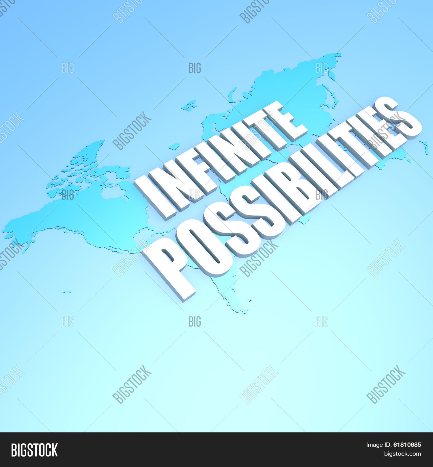 Infinite Possibilities World Map image & stock photo. 61810685