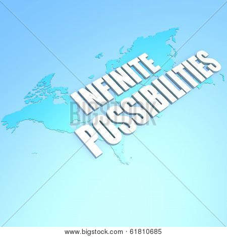 Infinite Possibilities World Map image & stock photo. 61810685
