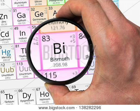 Bismuth Symbol - Bi. Element Of The Periodic Table Zoomed With M image ...