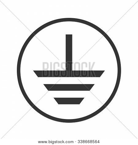 Electrical Grounding Symbol - Vector. Grounding Icon Isolated. Vector ...