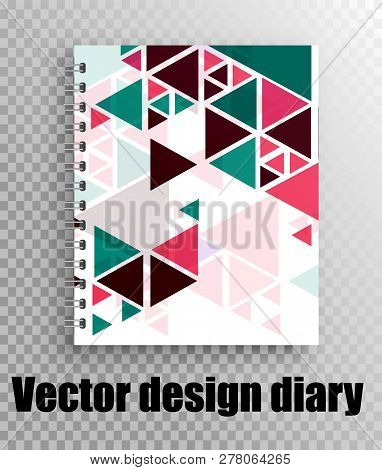 Business Office - Vector Mockup Of A Stylish Diary. Geometry Pattern ...