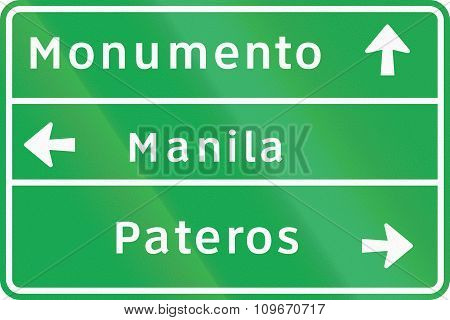 Road Sign In The Philippines - Stack Direction Sign (multiple ...