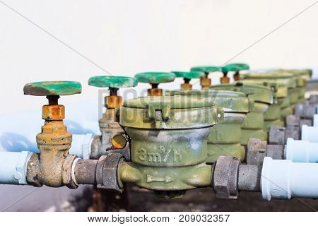 Water meter for rooms and buildings for rent - Stock Image - Everypixel