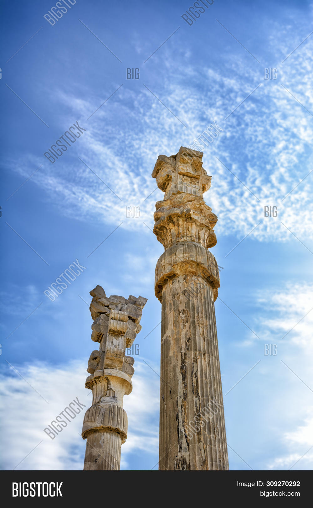The Majestic Columns, Persepolis. Iran Is The Capital Of The ...