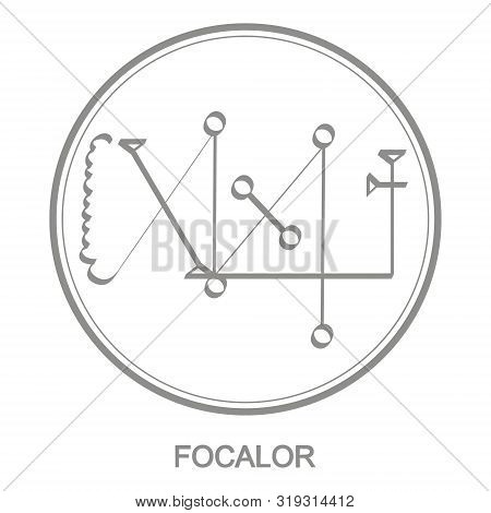 Vector Icon With Symbol Of Demon Foras. Sigil Of Demon Foras image ...