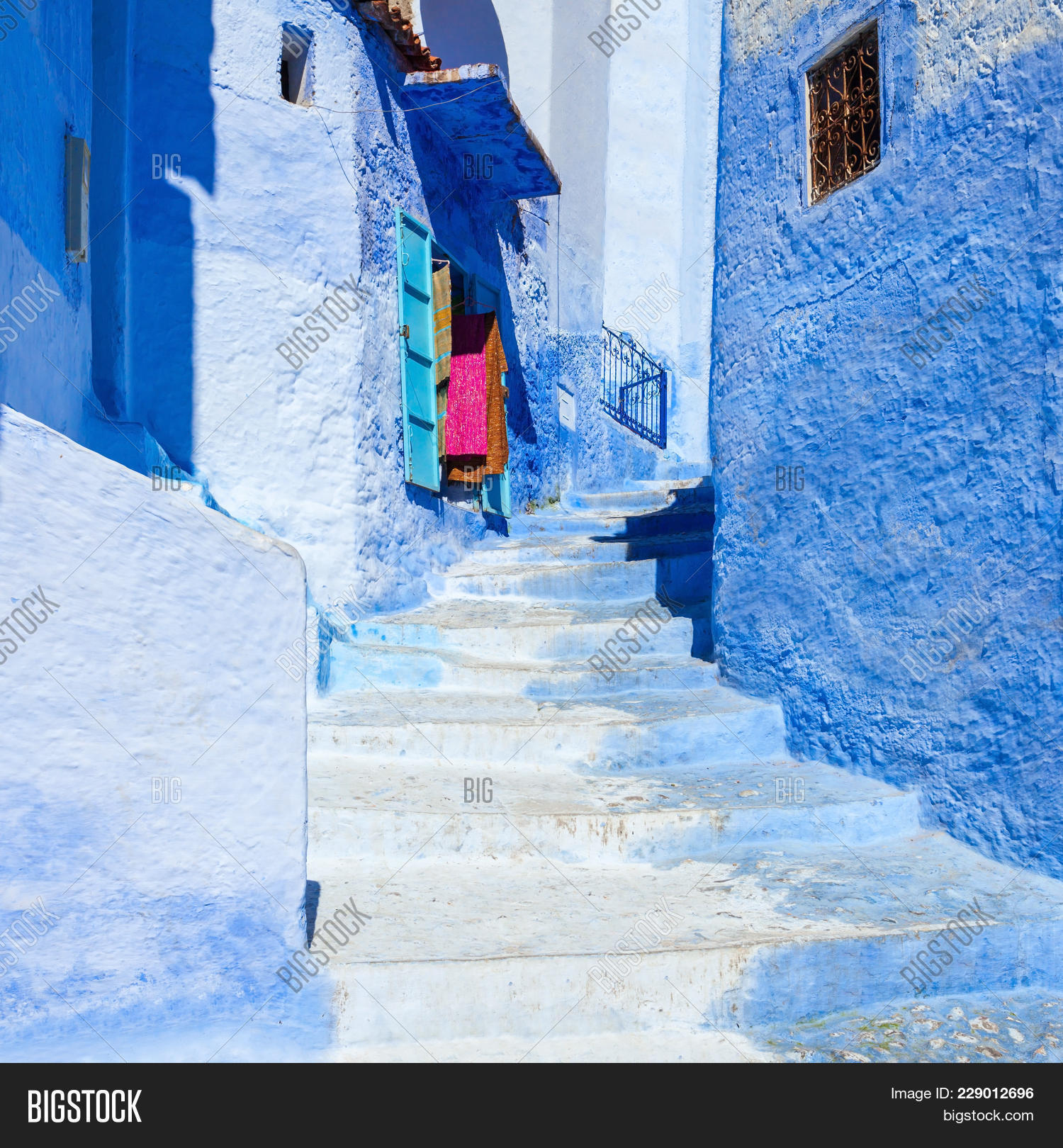 Traditional Blue Berber Houses In Chefchaouen, Morocco. Chefchaouen Is ...