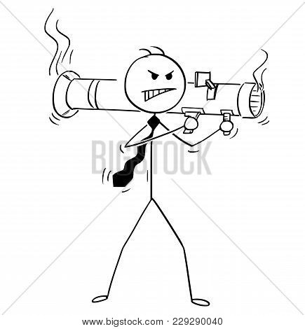 Cartoon Stick Man Drawing Conceptual Illustration Of Angry Businessman ...