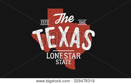 Texas State Logo. The Lone Star State. Usa Texas Vintage Emblem. Texas ...