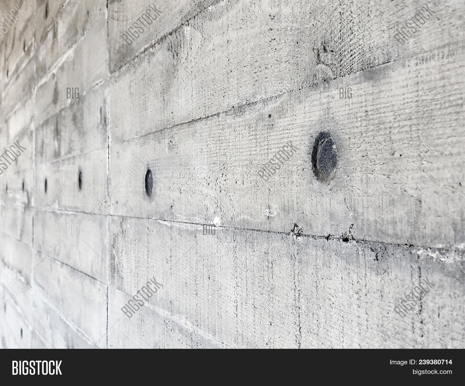 Concrete Wall With Imprinted Wooden Planks Texture image & stock photo ...