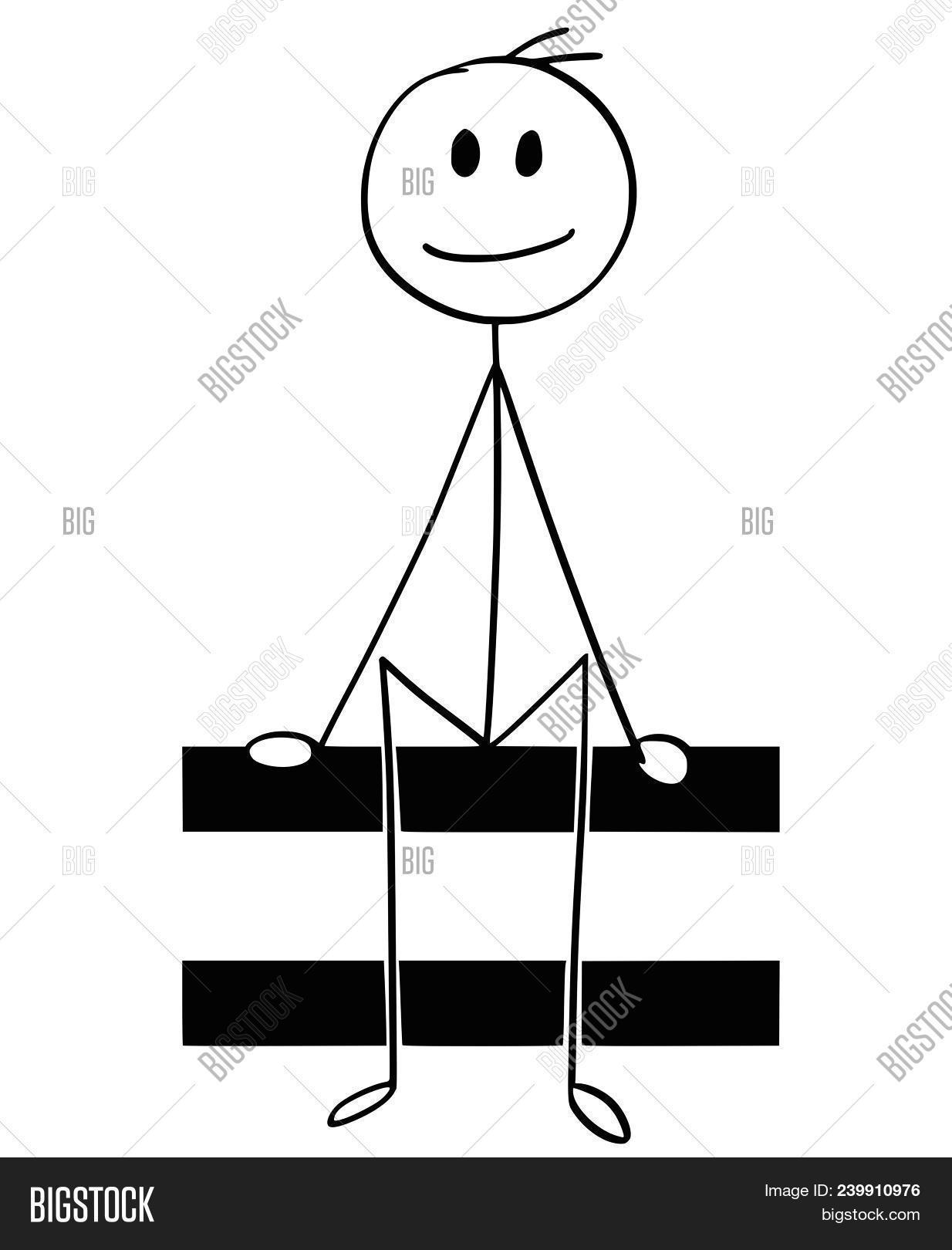 Cartoon Stick Man Drawing Conceptual Illustration Of Businessman ...
