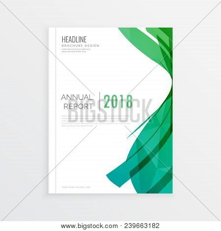Moden Abstract Green Theme Magazine Cover Page Design, Annial Report ...