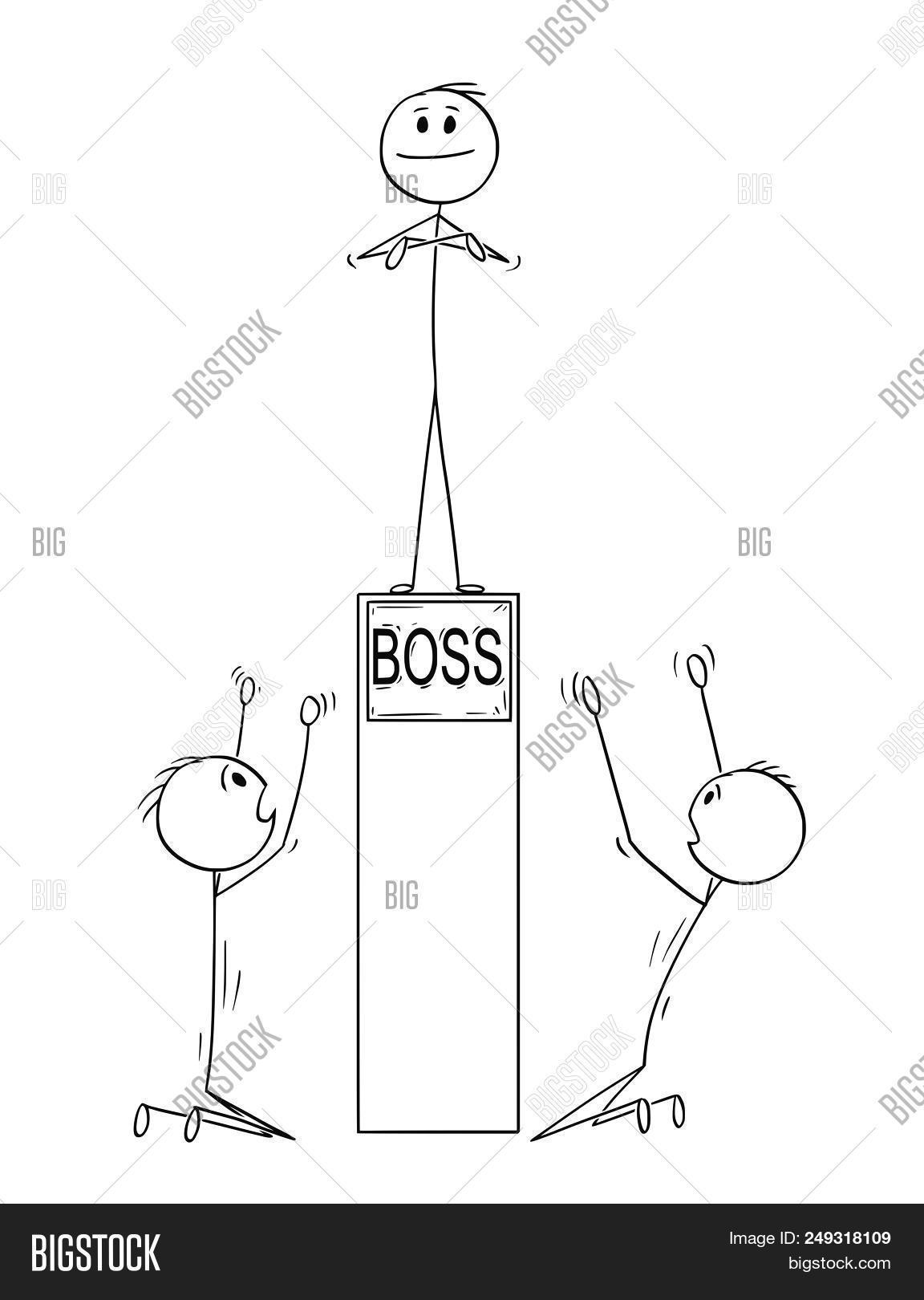 Cartoon Stick Drawing Conceptual Illustration Of Two Men Or Businessmen ...