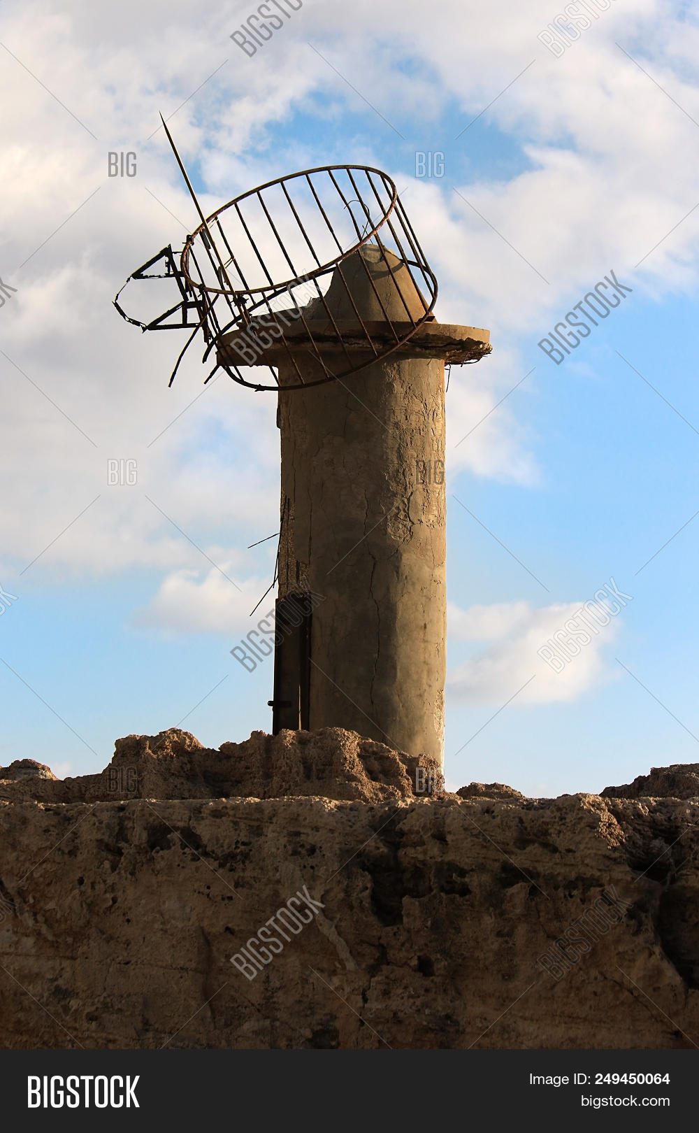 A Ruined Lighthouse In The Coastal Town Of Batroun, Lebanon. image ...