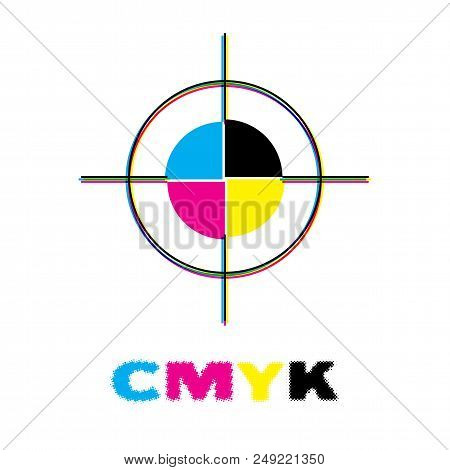 Cmyk Crosshair Register Mark For Offset Printing. Vector Illustration ...