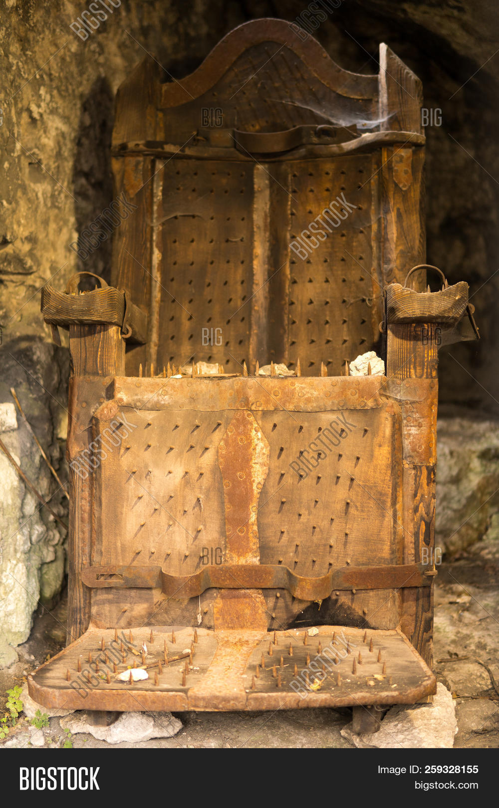 Wooden Chair With Nails For Witches Used To Extreme Torture image ...