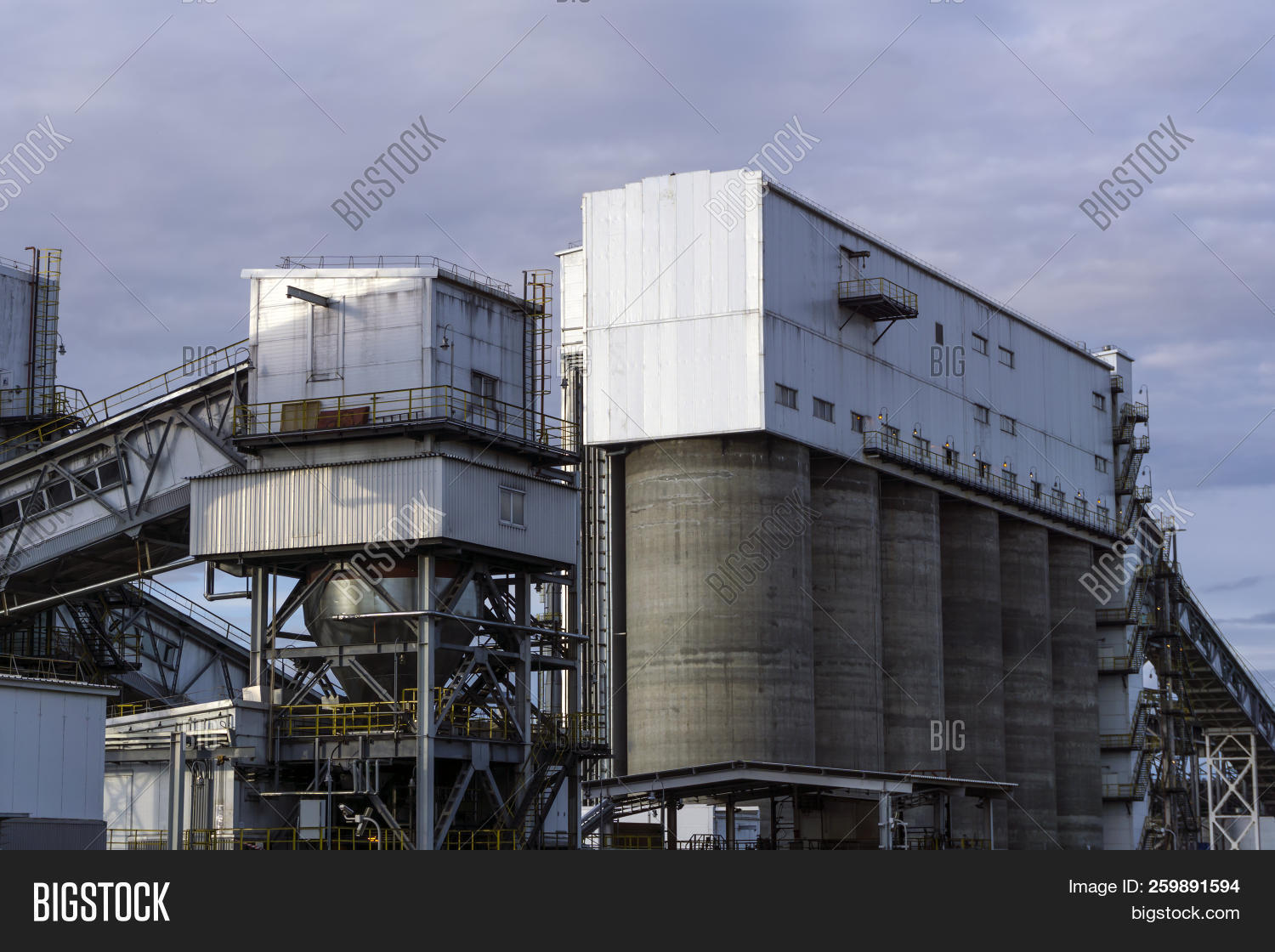 Industrial Landscape - Storage And Loading Hopper For Loose Materials ...