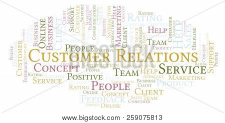 Customer Relations Word Cloud. Made With Text Only. - Stock Image ...