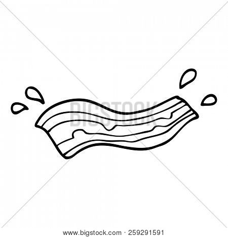 line drawing cartoon sizzling bacon image & stock photo. 259291591