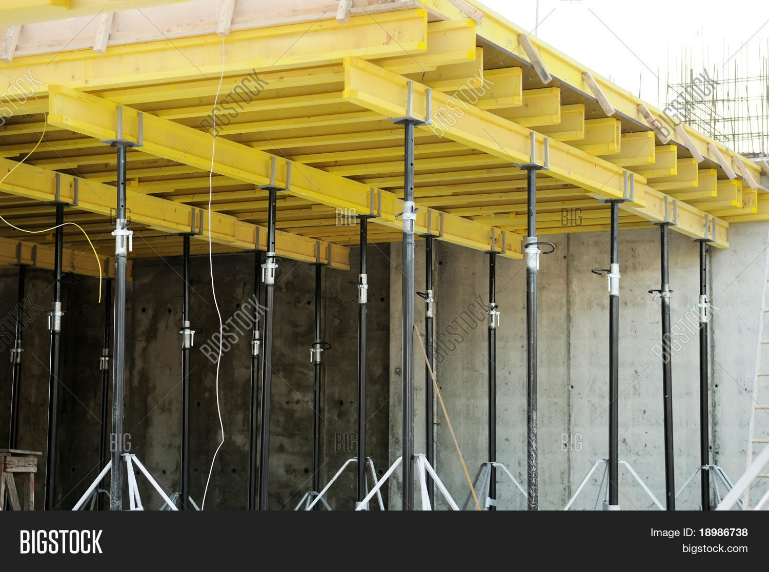 construction equipment at building site of modern house image & stock ...