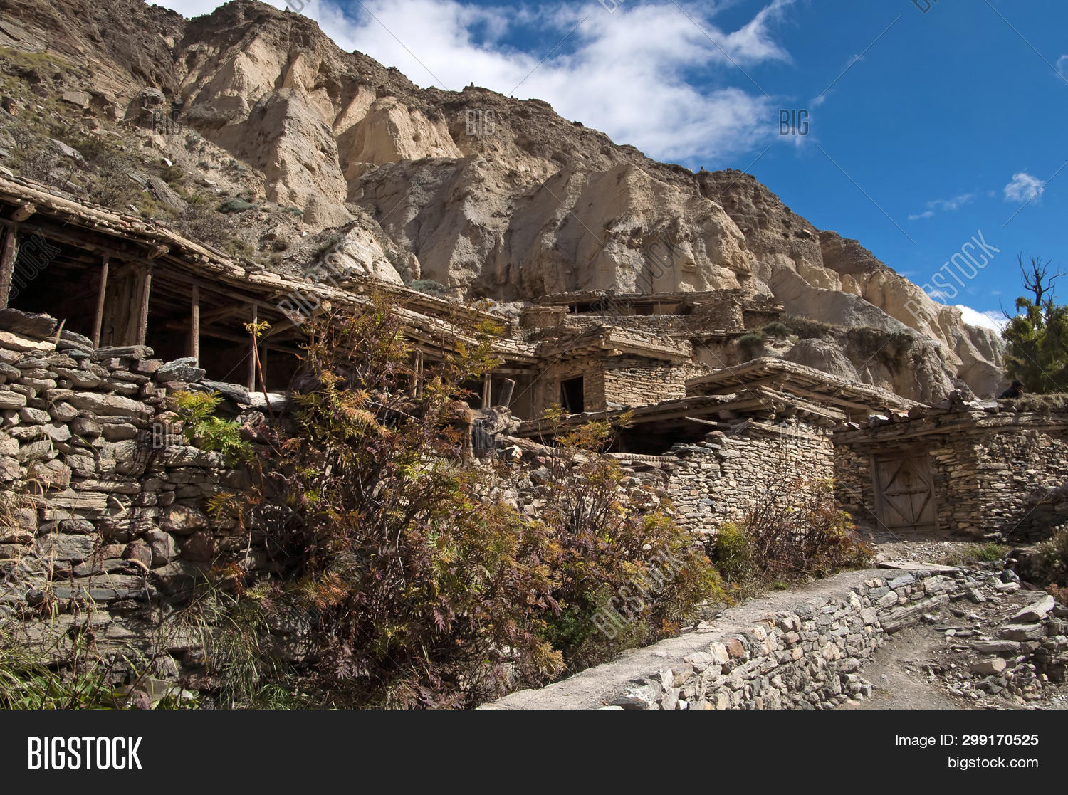View Of Marpha Village In Nepal. Mustang Area image & stock photo ...
